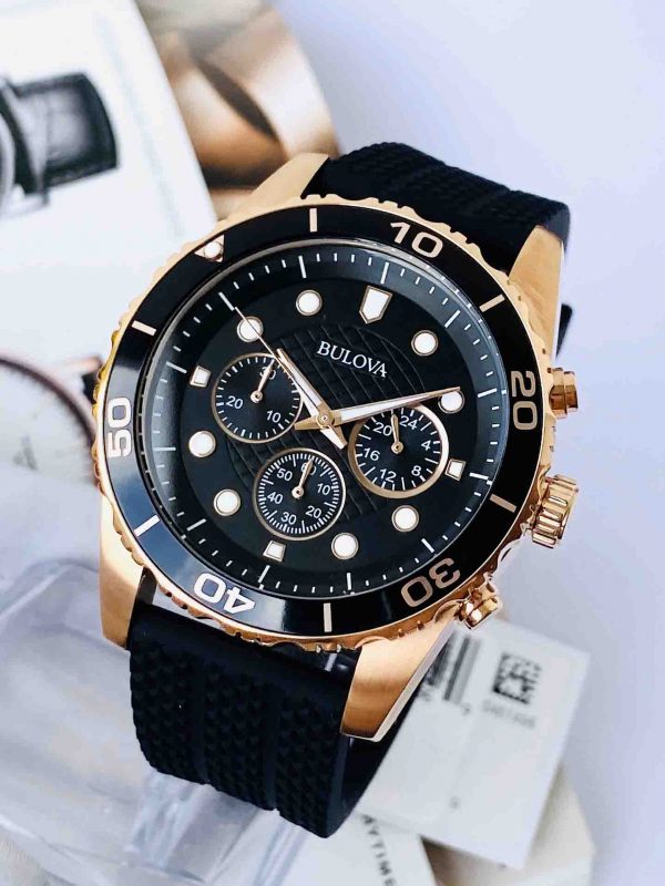 Bulova Sport Chronograph 98A192 Rose Gold - Smile Watch