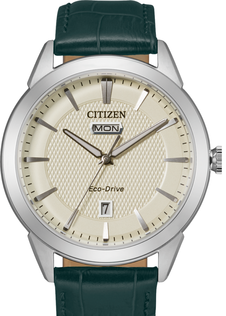 Citizen Eco-drive Rolan Iroly Dial Leather Strap AW0090-11Z