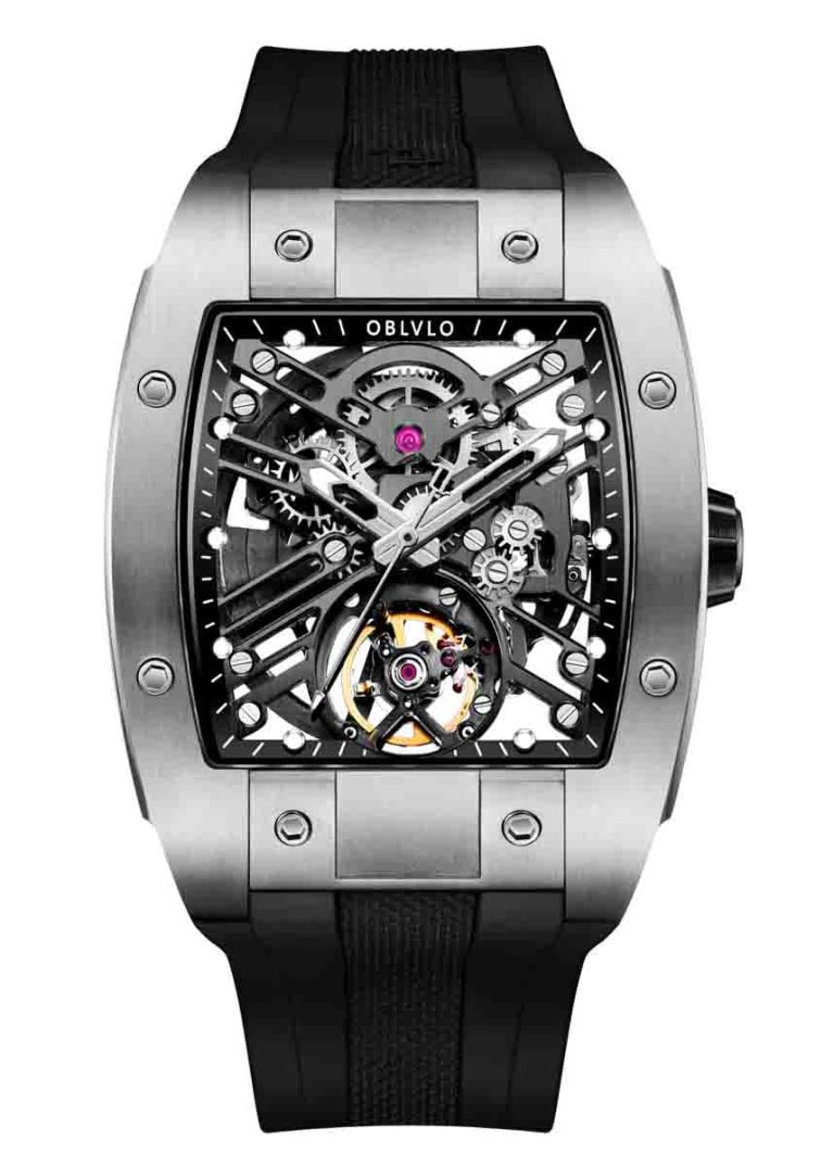 OBLVLO Louvre Series Skeleton Automatic Mechanical 42mm EM-ST-YBB ...