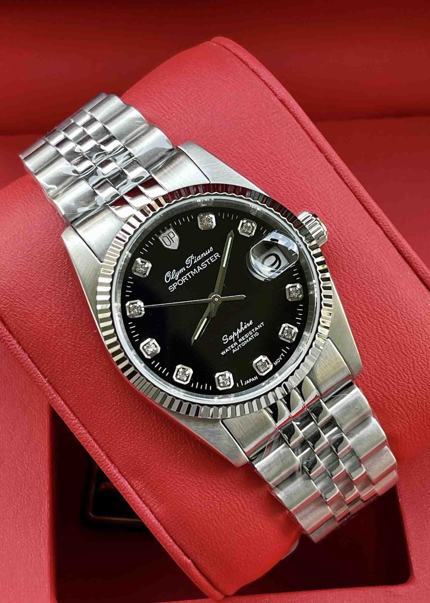 Olym Pianus OP89322GS-D Size 36mm Mặt Đen Máy Cơ - Smile Watch