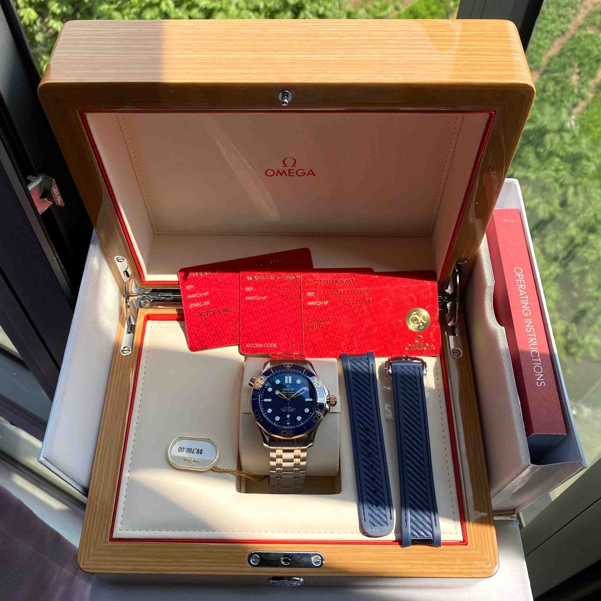 Omega Seamaster Diver 300m 18K Sedna Gold 210.20.42.20.03.002 Likenew ...