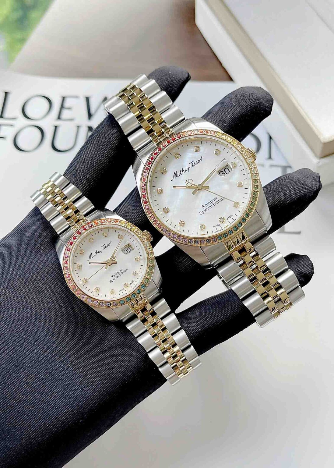 Cặp Đôi Mathey Tissot Rainbow Swiss Quartz - Smile Watch