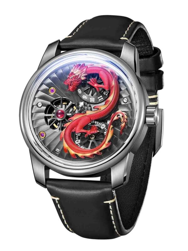 OBLVLO Red Dragon Vỏ Bạc Automatic 42mm - Smile Watch