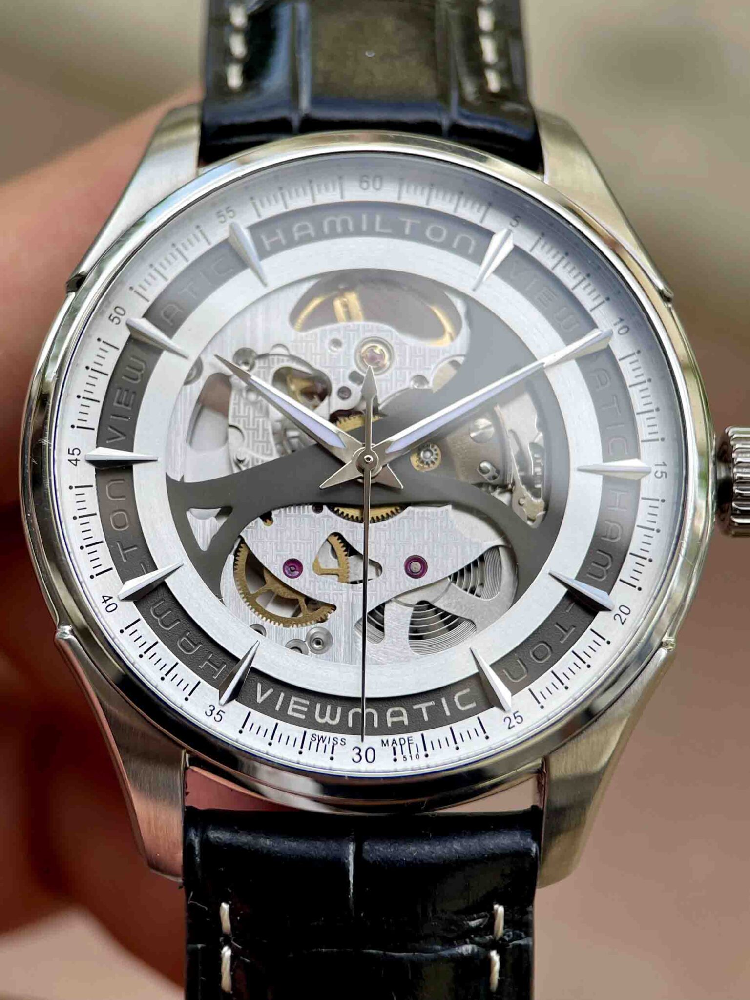 Hamilton Jazzmaster Viewmatic Skeleton Gent Auto H42555751 40mm - used